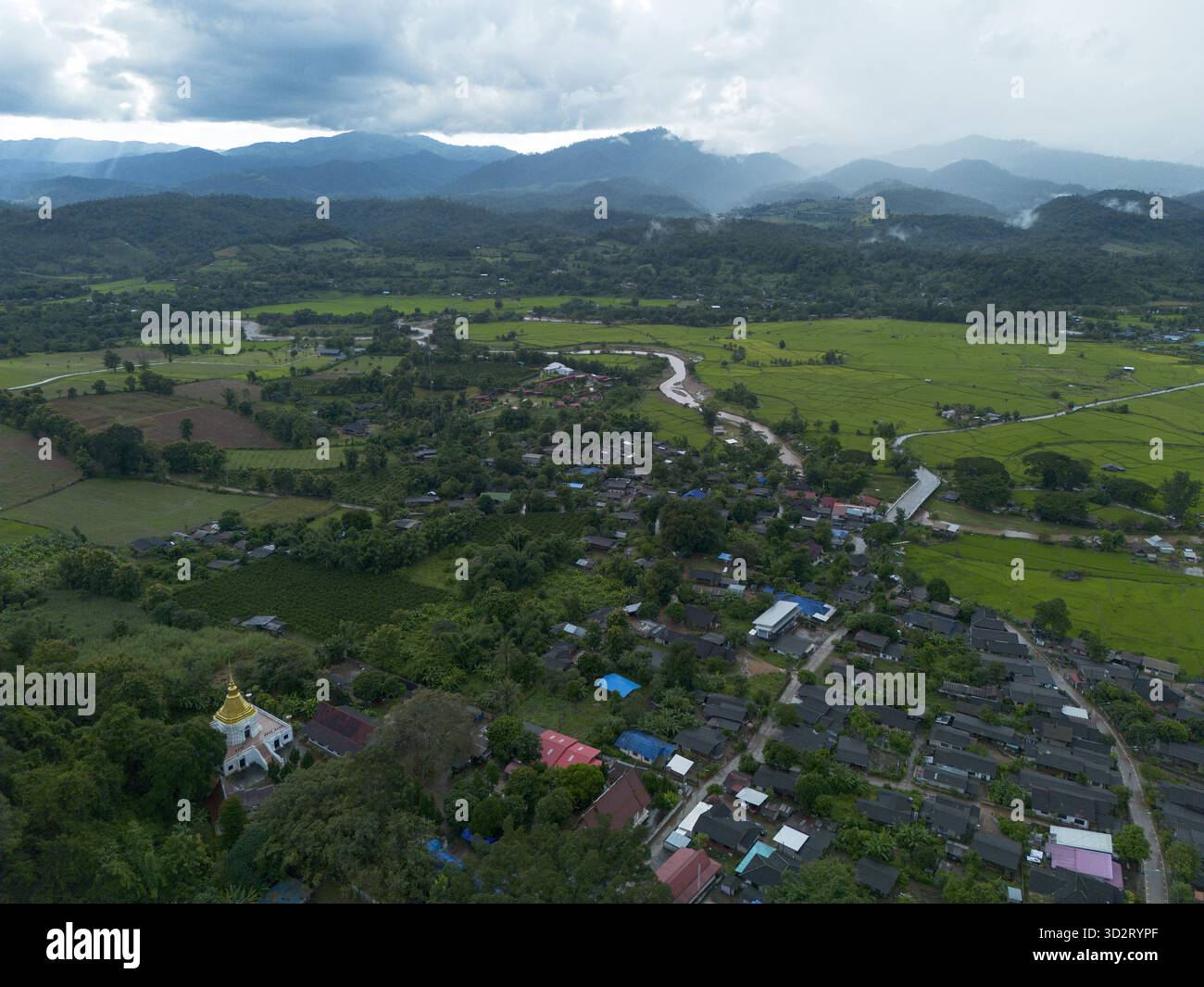 Distant village nestles hi-res stock photography and images - Alamy