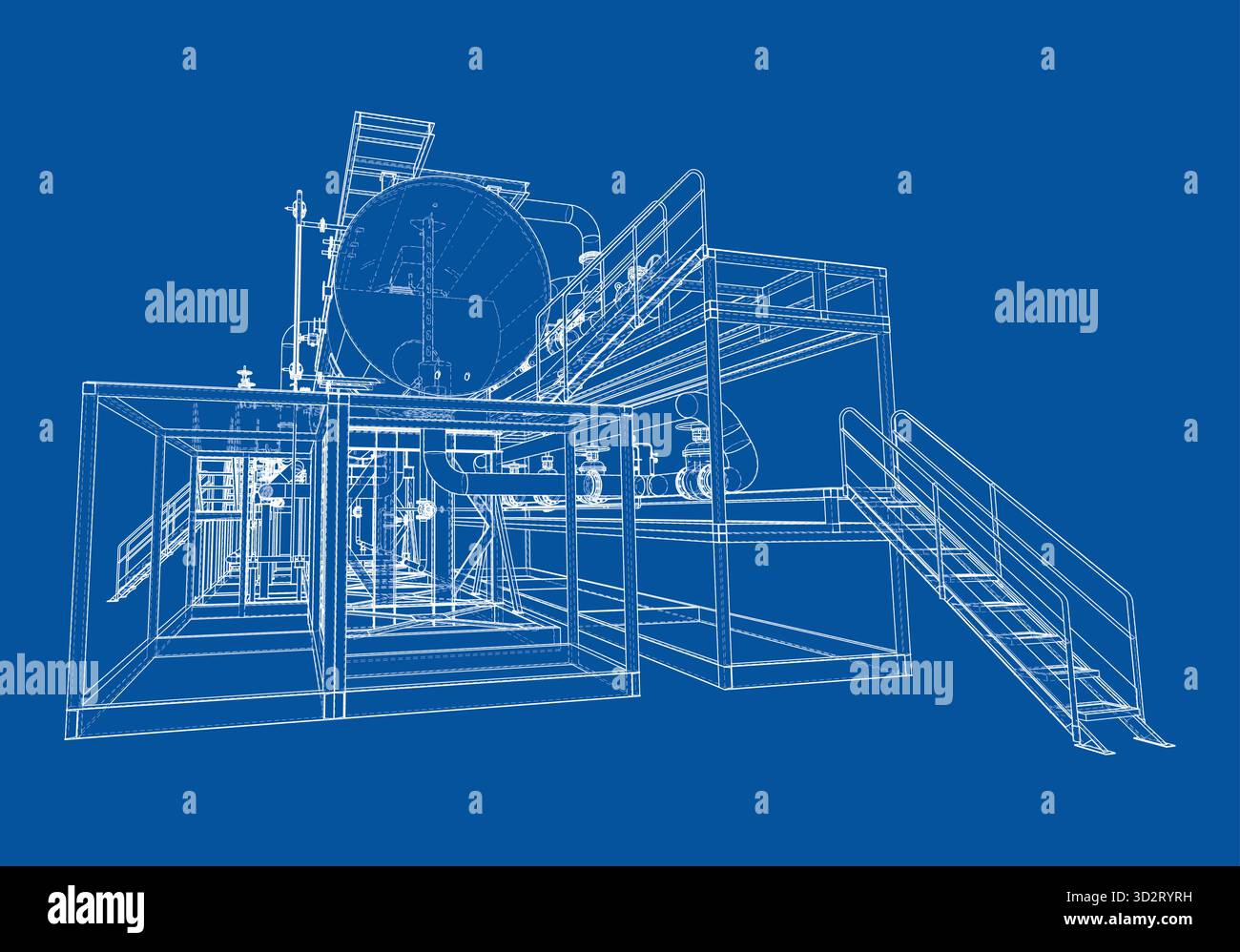 Industrial Blueprint Design. Vector Stock Vector Image & Art - Alamy