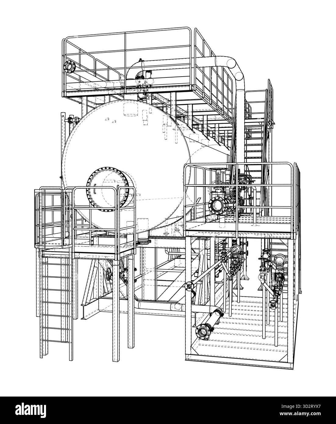 Industrial Equipment Blueprint. Vector Stock Vector Image & Art - Alamy