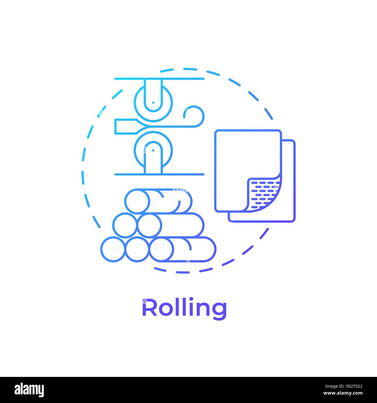 Rolling blue gradient concept icon Stock Vector Image & Art - Alamy