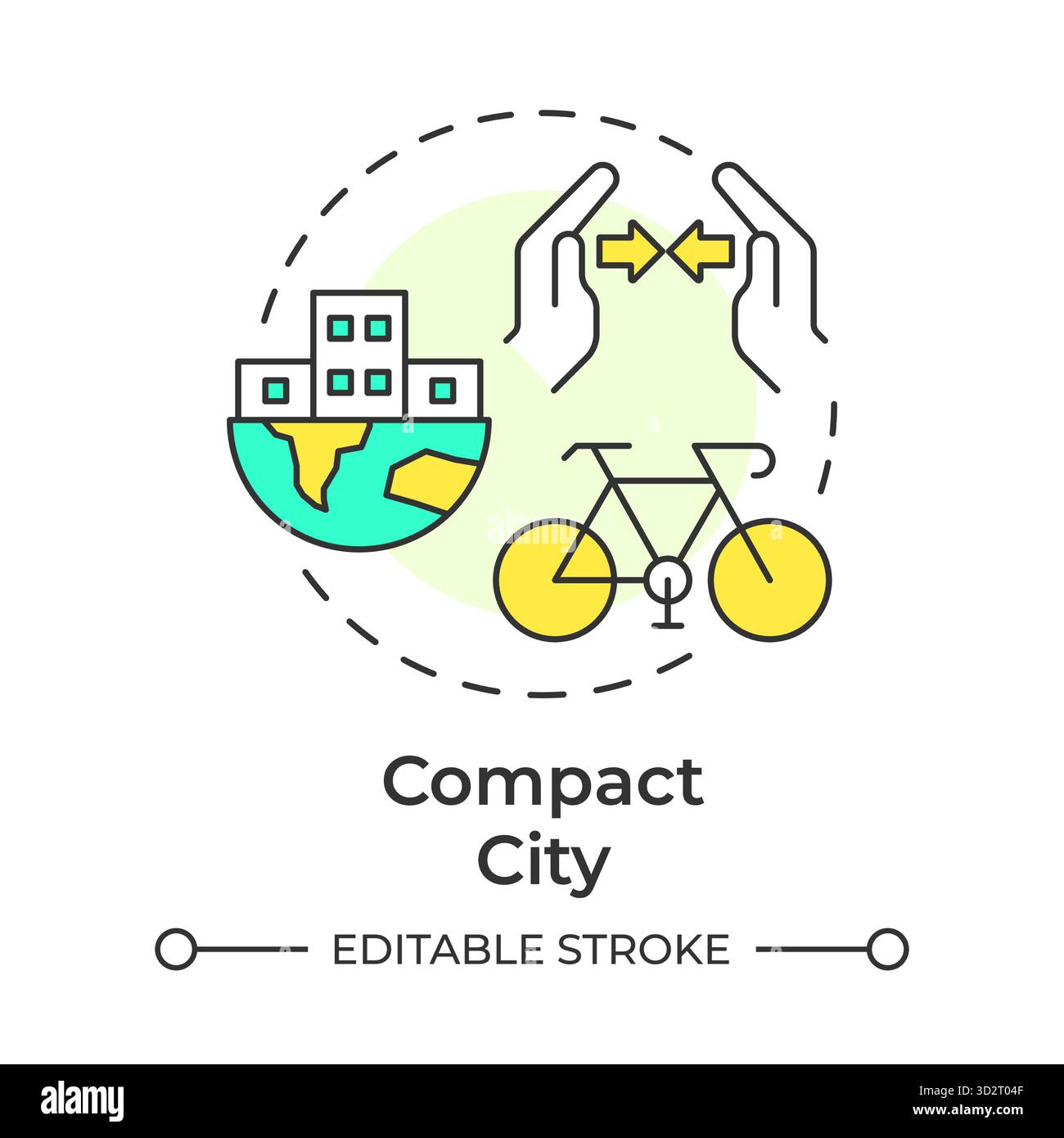 Compact city multi color concept icon Stock Vector Image & Art - Alamy