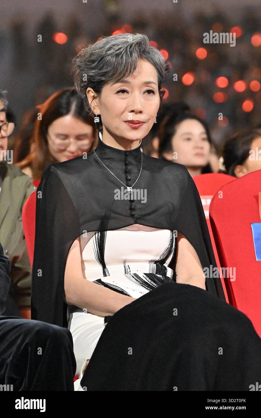 Hong Kong actress Cecilia Yip attends an activity in Yichang City ...