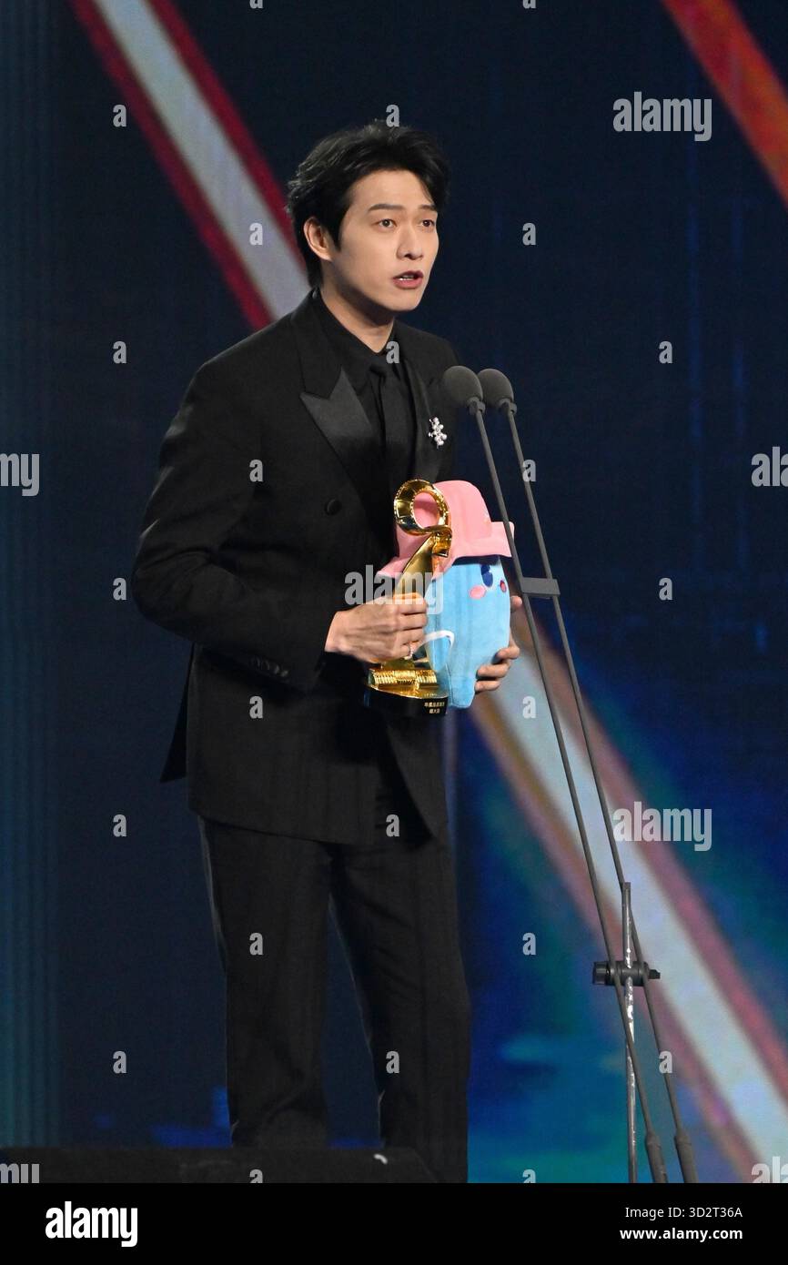 Chinese actor, singer, and host Wei Daxun attends an activity in ...