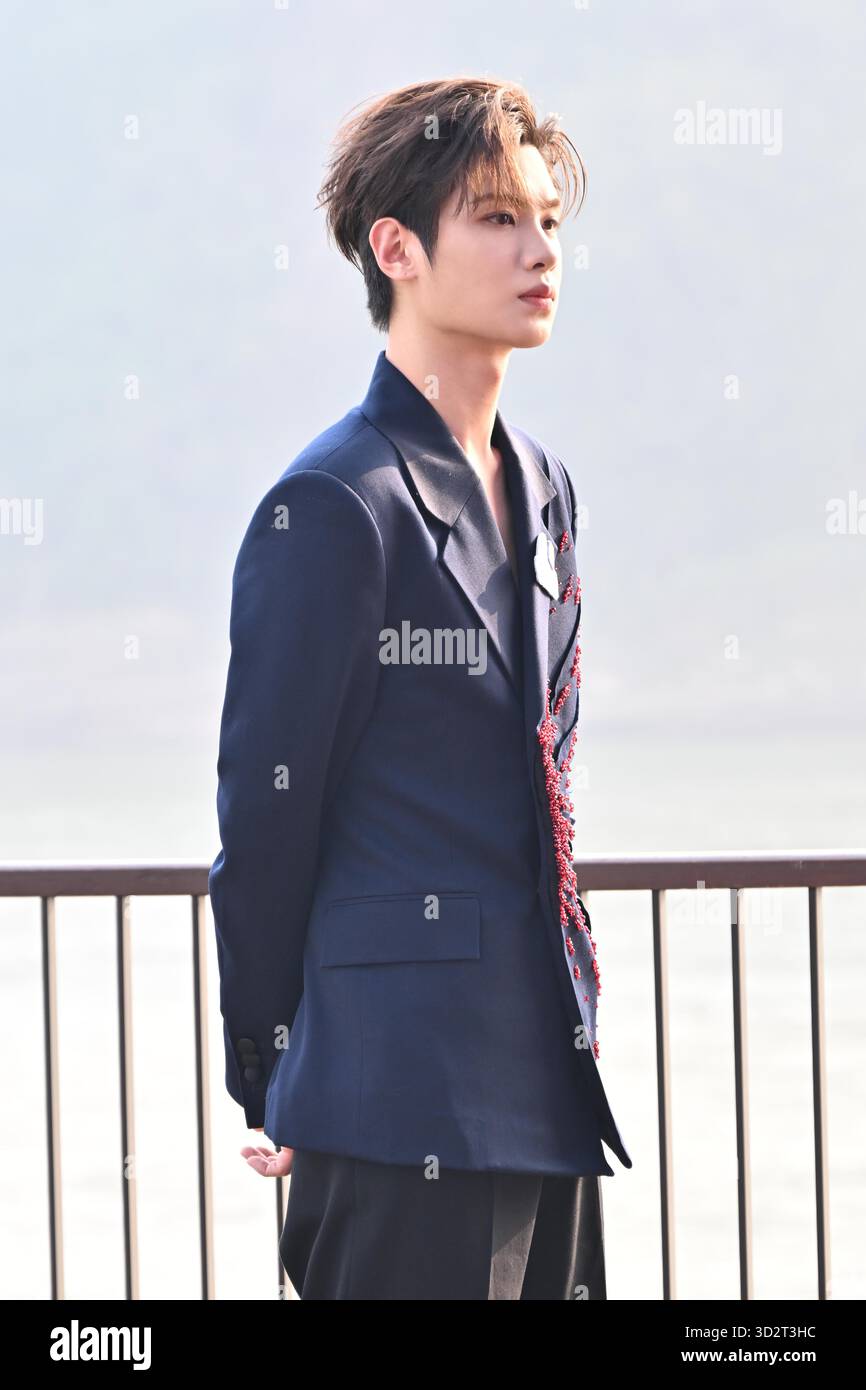 Chinese singer, dancer, rapper, actor and host Huang Minghao attends an ...