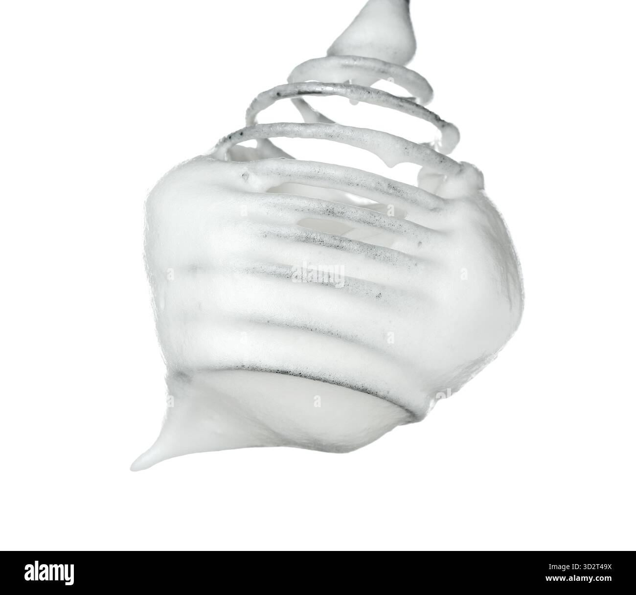 Whisk with whipped egg whites isolated on white Stock Photo - Alamy