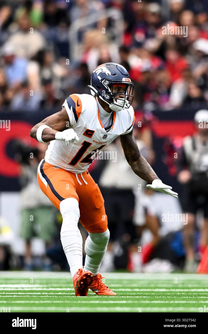 Denver Broncos wide receiver Courtland Sutton (14) runs a route against ...