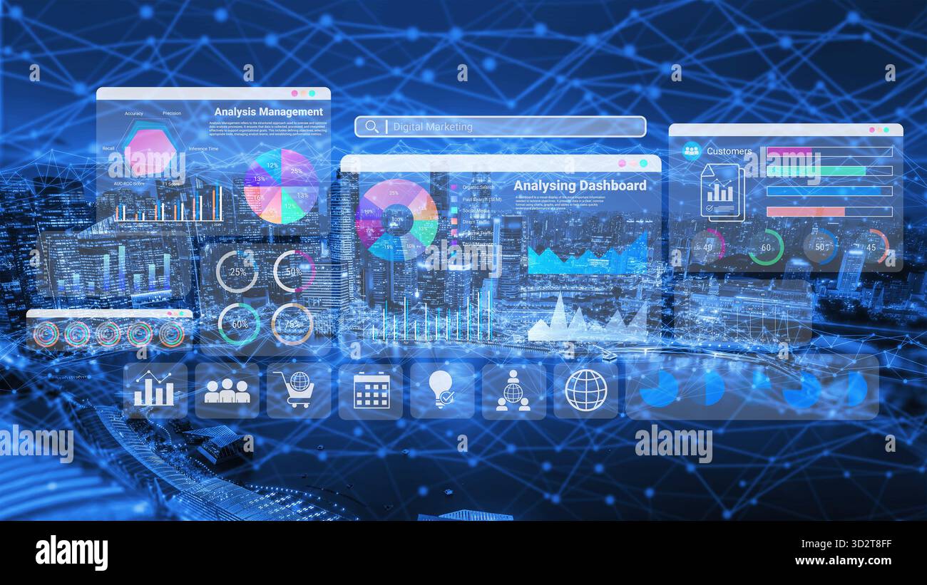 Multiple analytics dashboards charts hi-res stock photography and ...