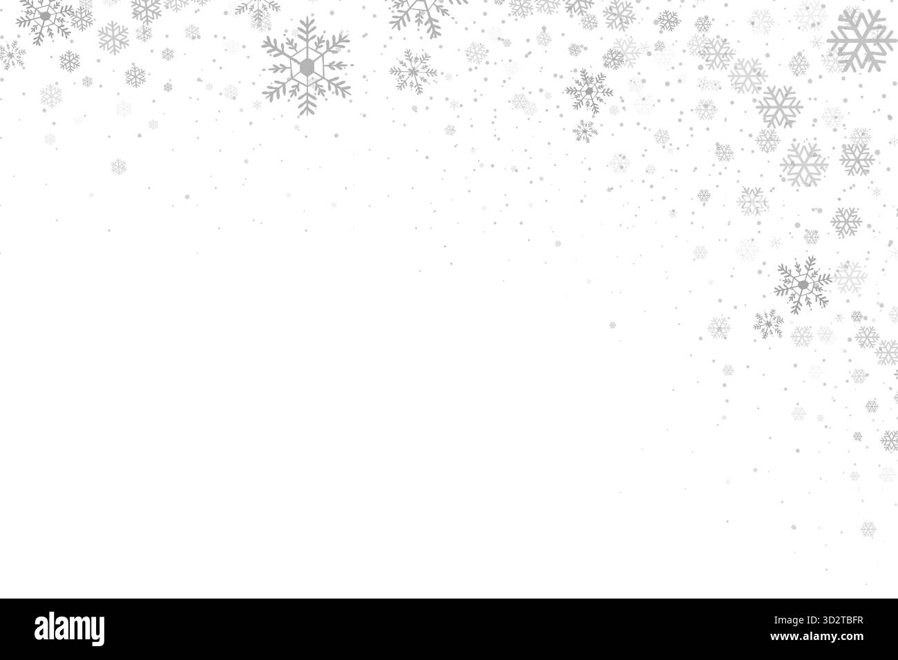 Snowflakes drift on a white Christmas backdrop, isolated, PNG Stock ...