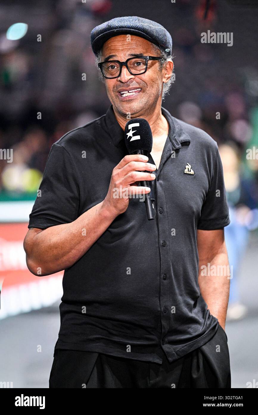 Yannick Noah for Eurosport during the Rolex Paris Masters 1000 ATP ...