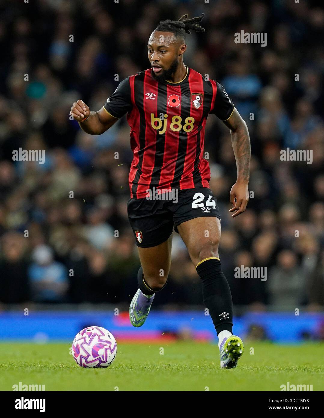 Manchester, England, 2nd November 2025. Antoine Semenyo of Bournemouth ...