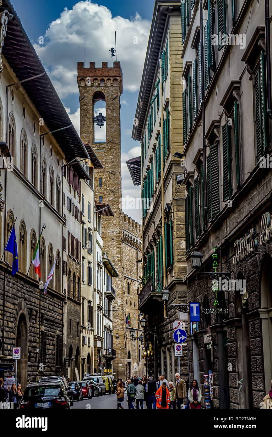 Great street view of Via del Proconsolo, a street in Florence between ...