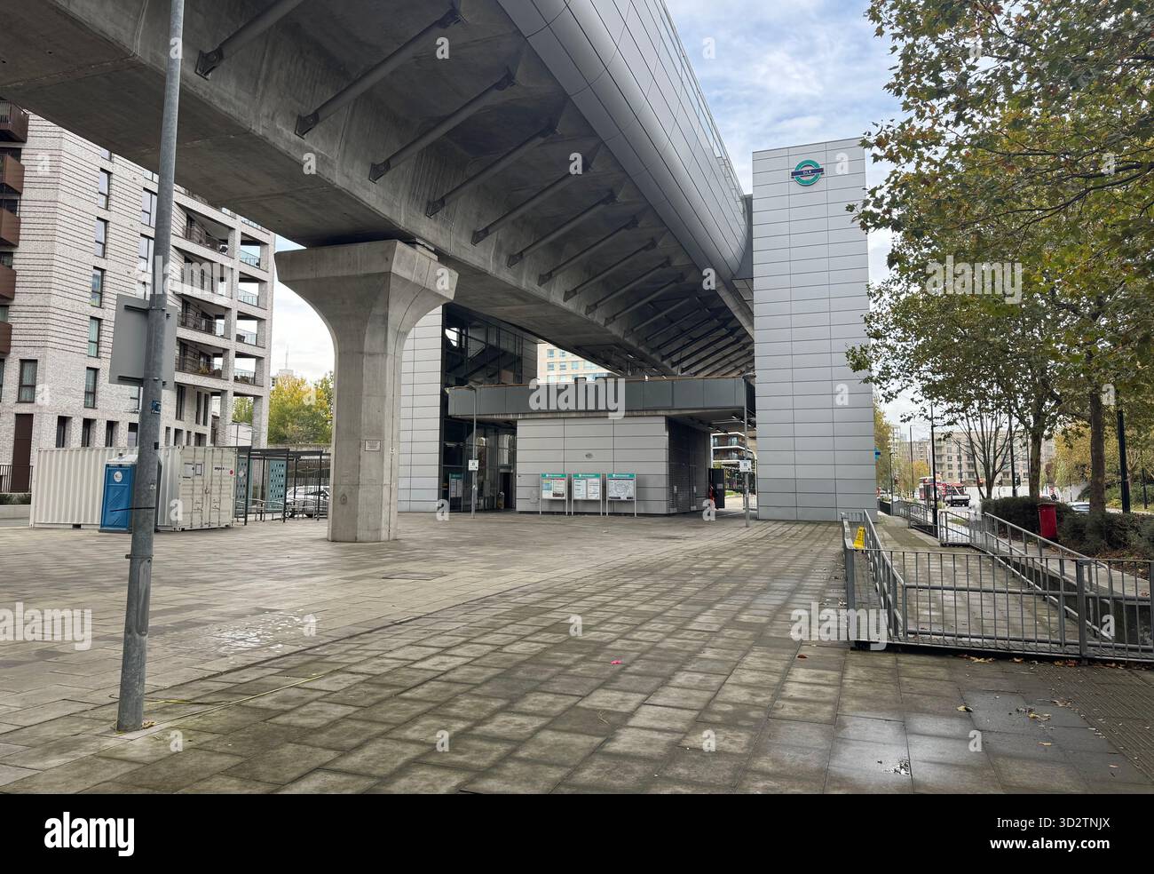 Genera view of the Pontoon Dock DLR station in east London. Anthony ...