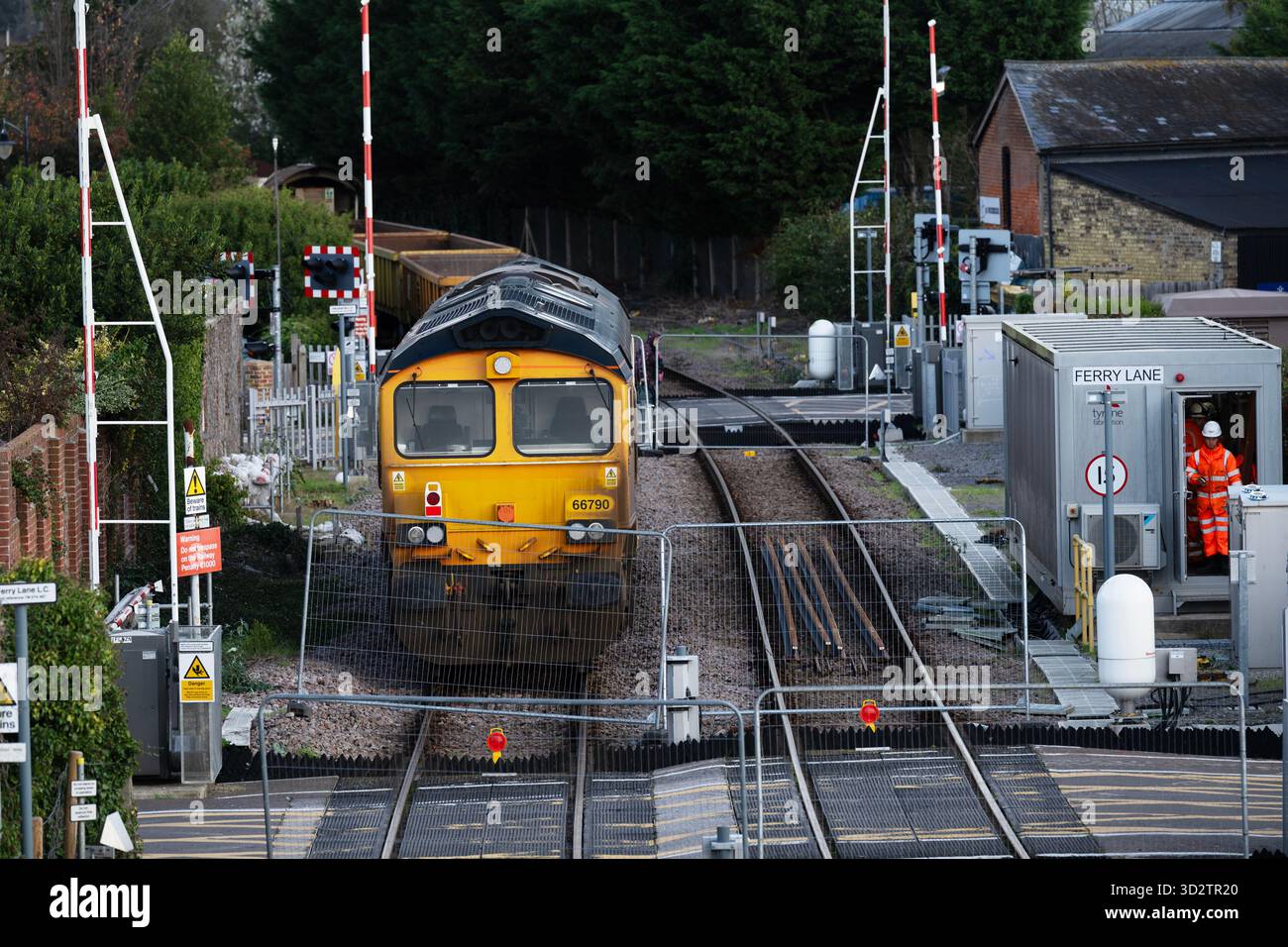 Track replacement work east suffolk branch line woodbridge hi-res stock ...