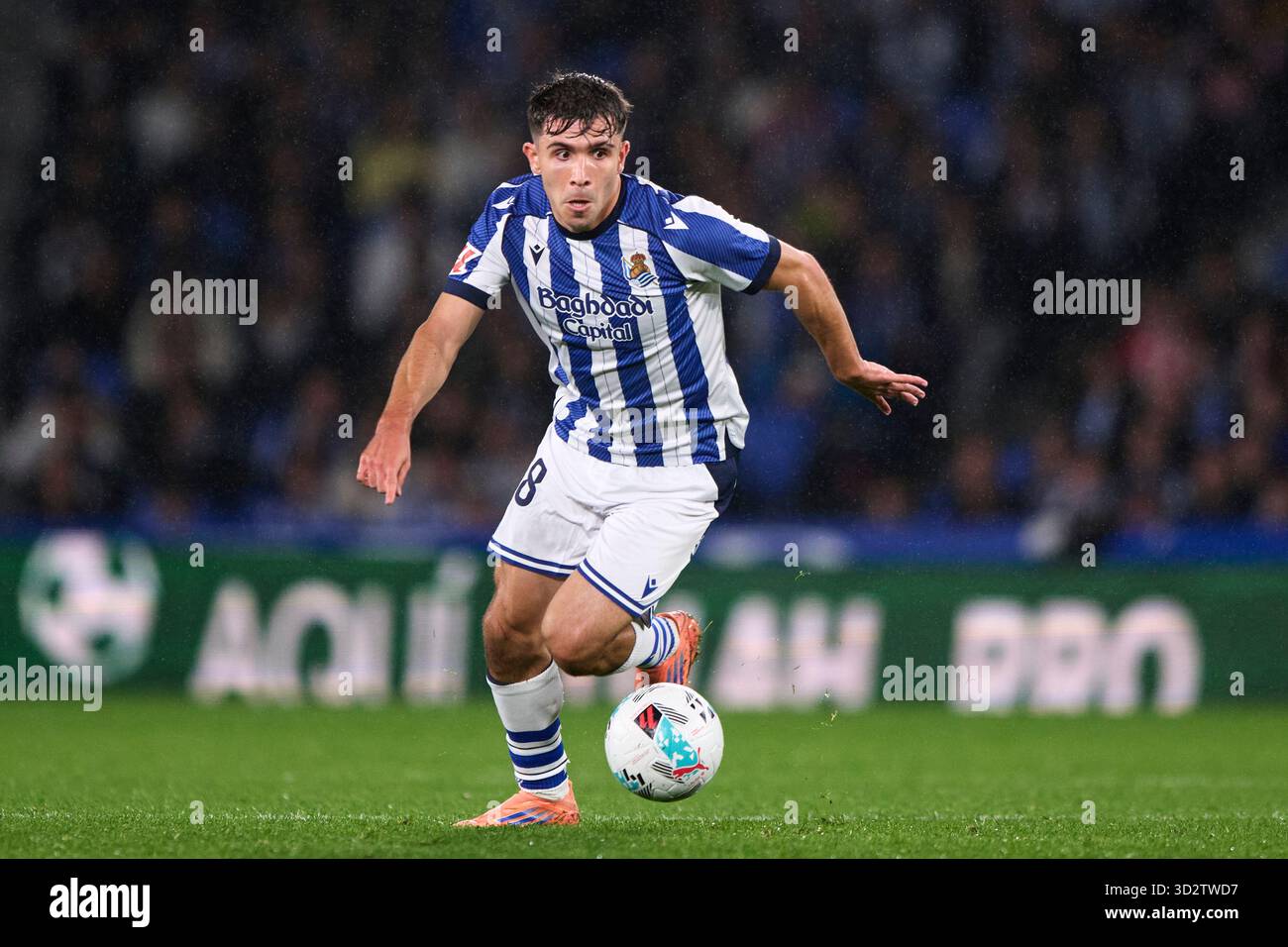 Pablo Marin of Real Sociedad with the ball during the LaLiga EA Sports ...