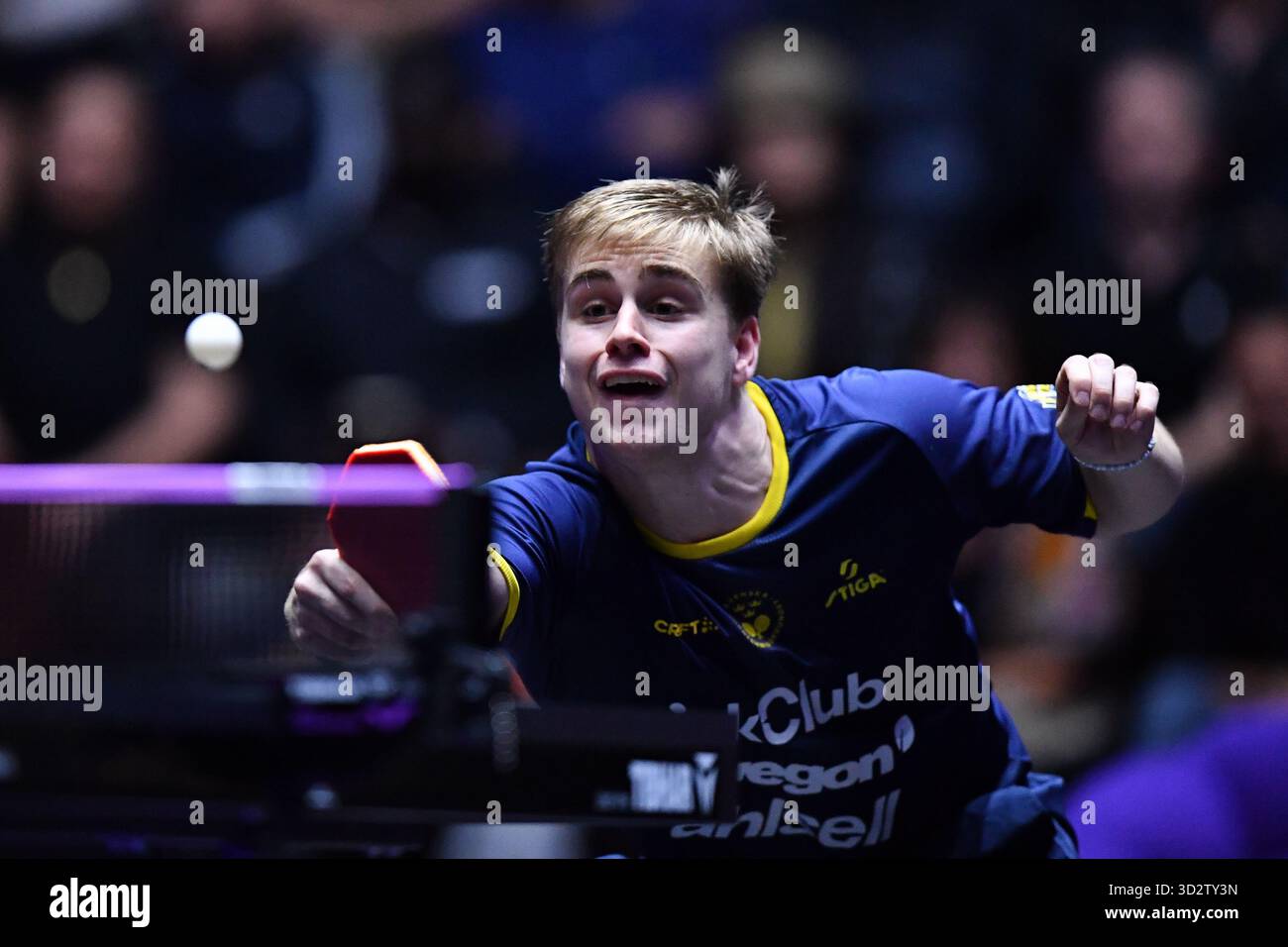 (251103) -- MONTPELLIER, Nov. 3, 2025 (Xinhua) -- Truls Moregard of ...