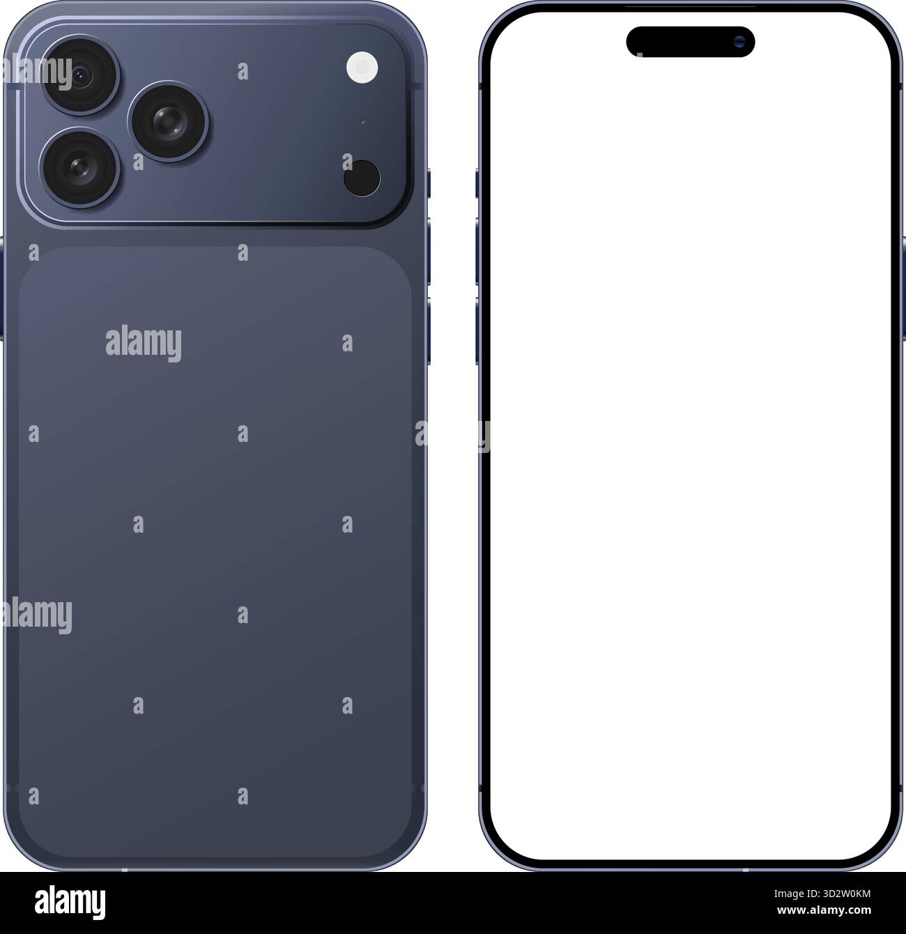 Phone blue screen mockup Stock Vector Images - Alamy