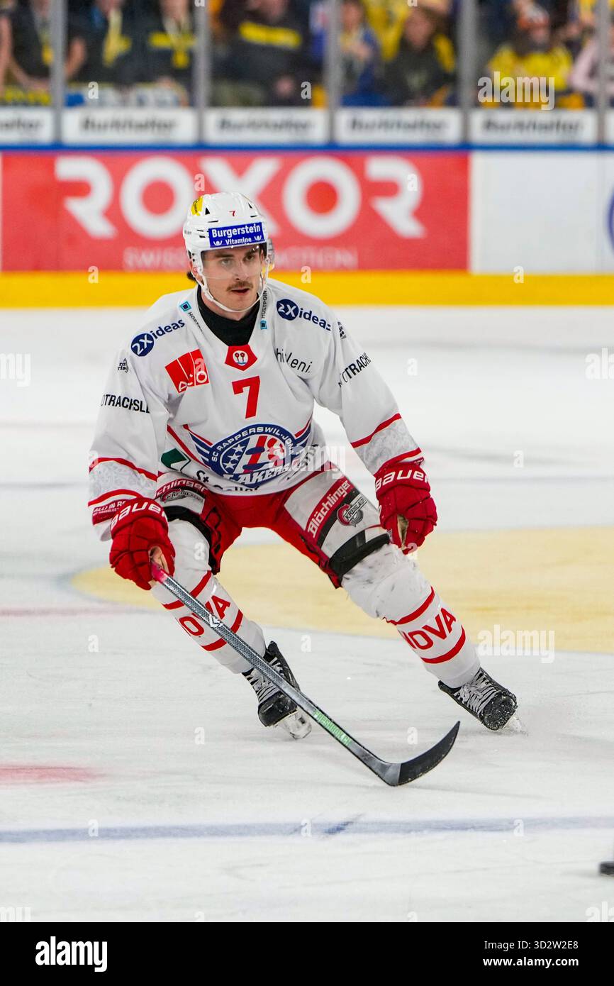 DAVOS, SWITZERLAND - NOVEMBER 1: Luca Capaul of Lakers during the Swiss ...