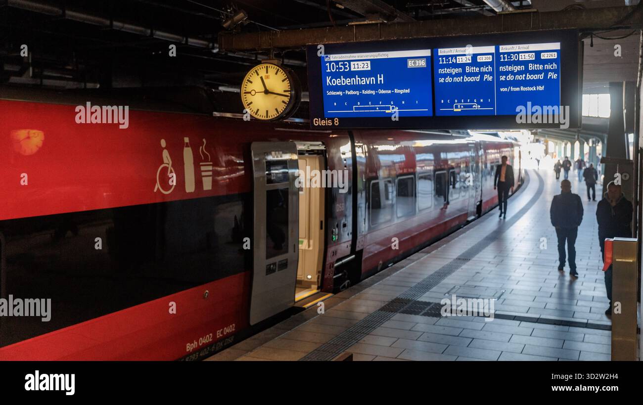 03 November 2025, Hamburg: The Eurocity express train from the ...