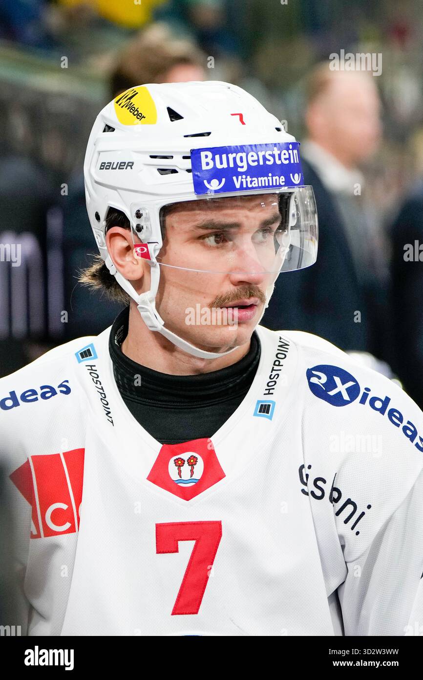 DAVOS, SWITZERLAND - NOVEMBER 1: Luca Capaul of Lakers during the Swiss ...