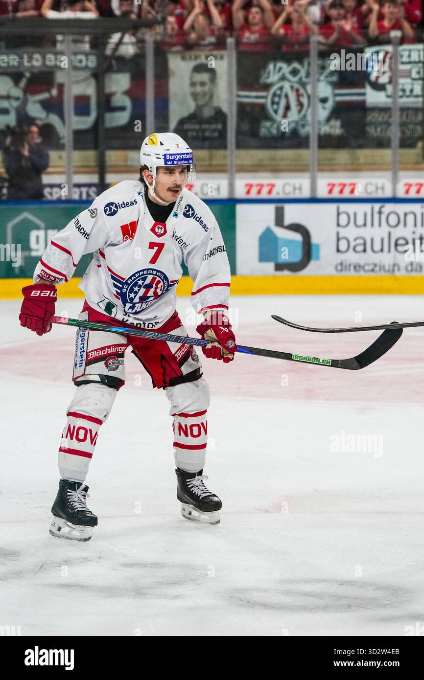 DAVOS, SWITZERLAND - NOVEMBER 1: Luca Capaul of Lakers during the Swiss ...