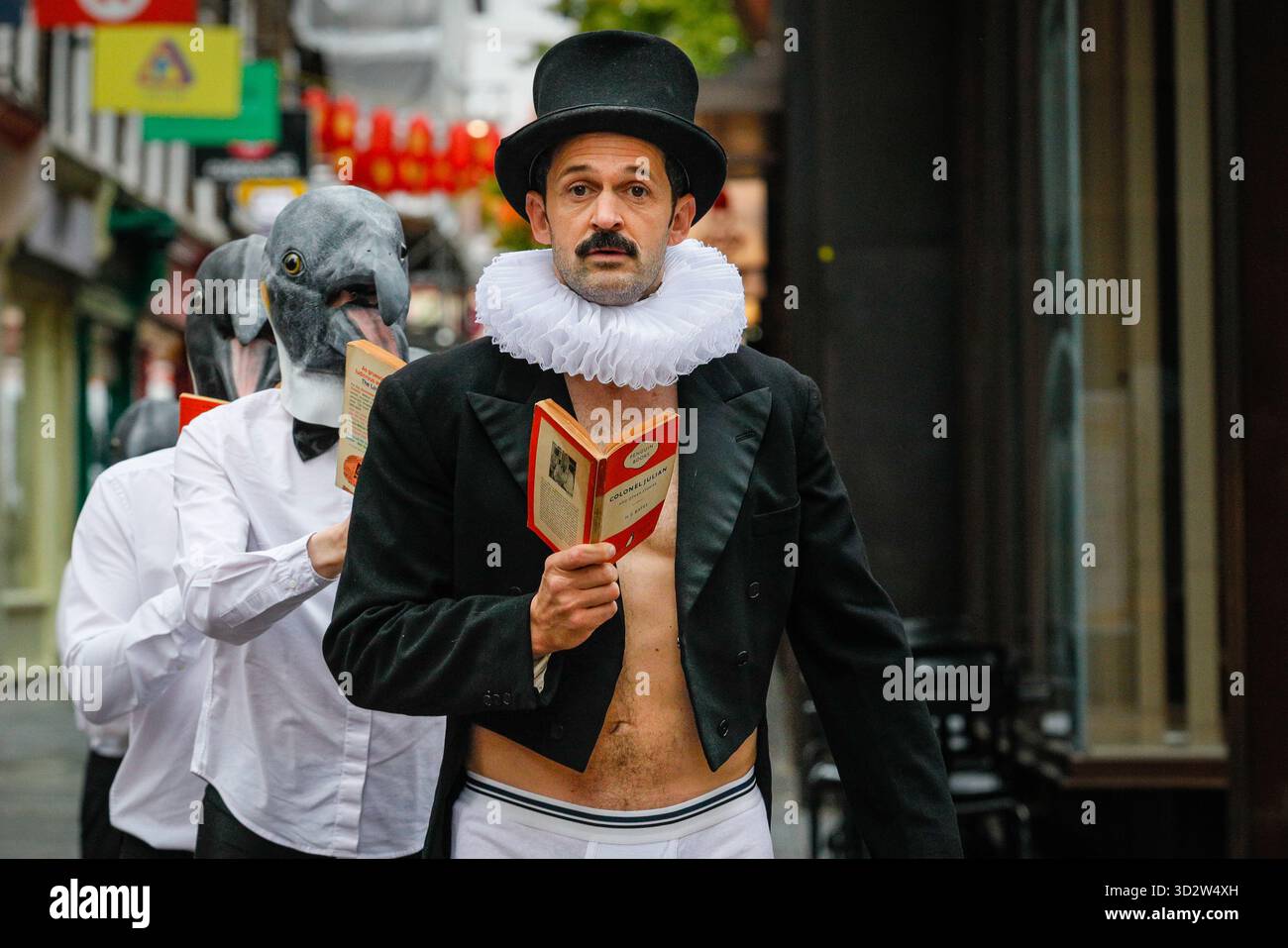 London, UK. 03rd Nov, 2025. Garry and the penguins waddle along Charing ...