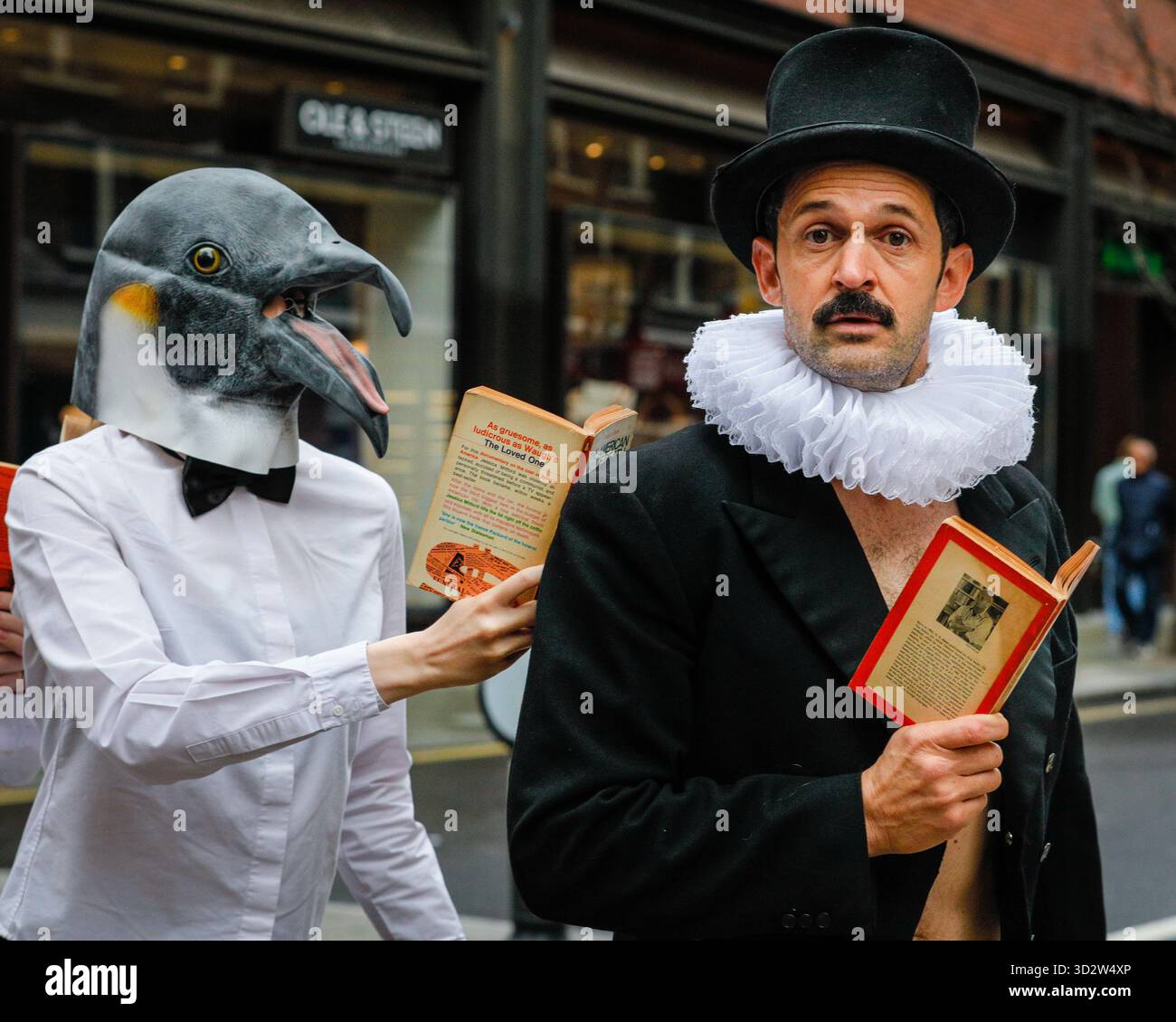 London, UK. 03rd Nov, 2025. Garry and the penguins waddle along Charing ...