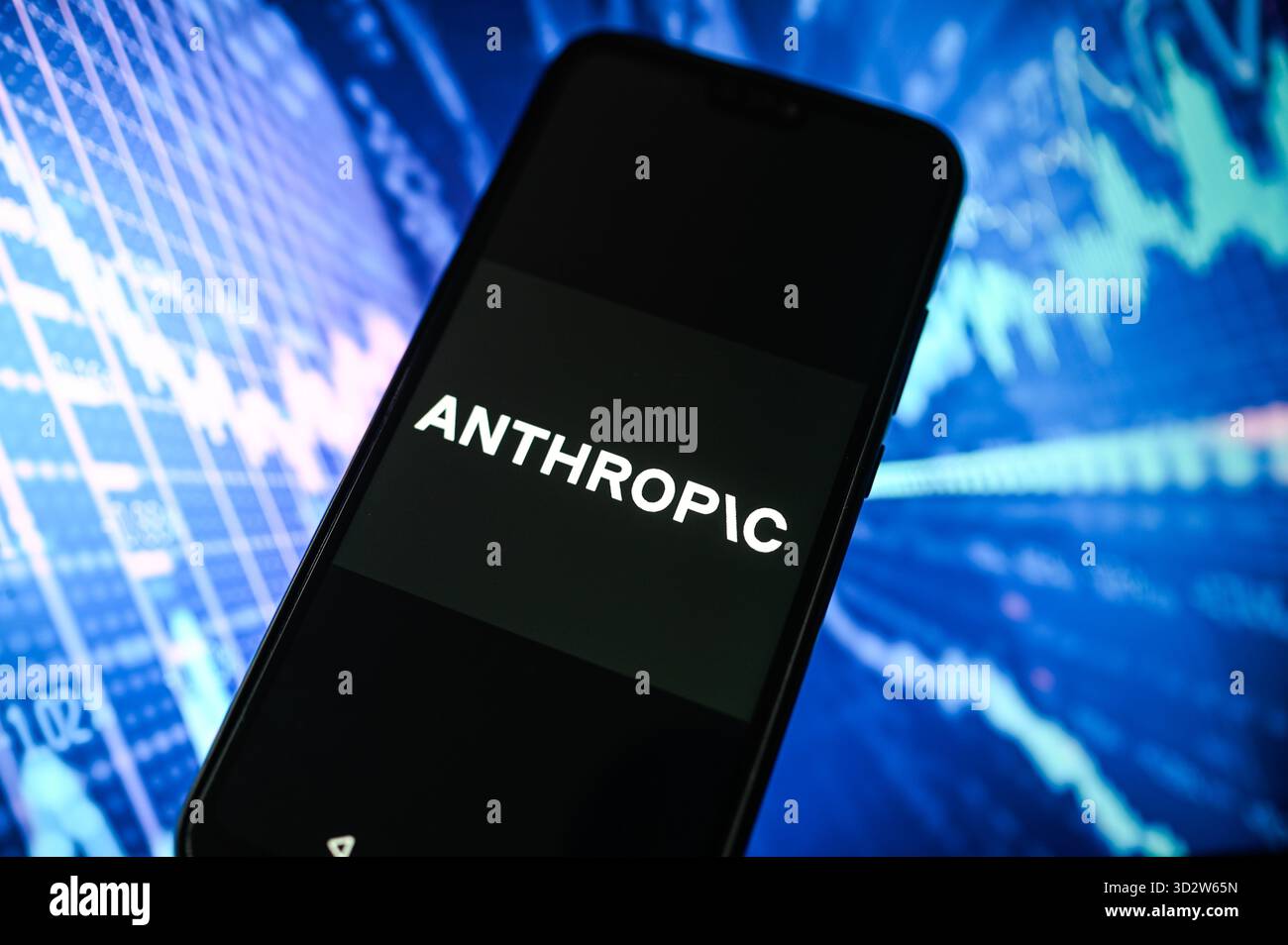 In this photo illustration, a Anthropic logo is displayed on a ...