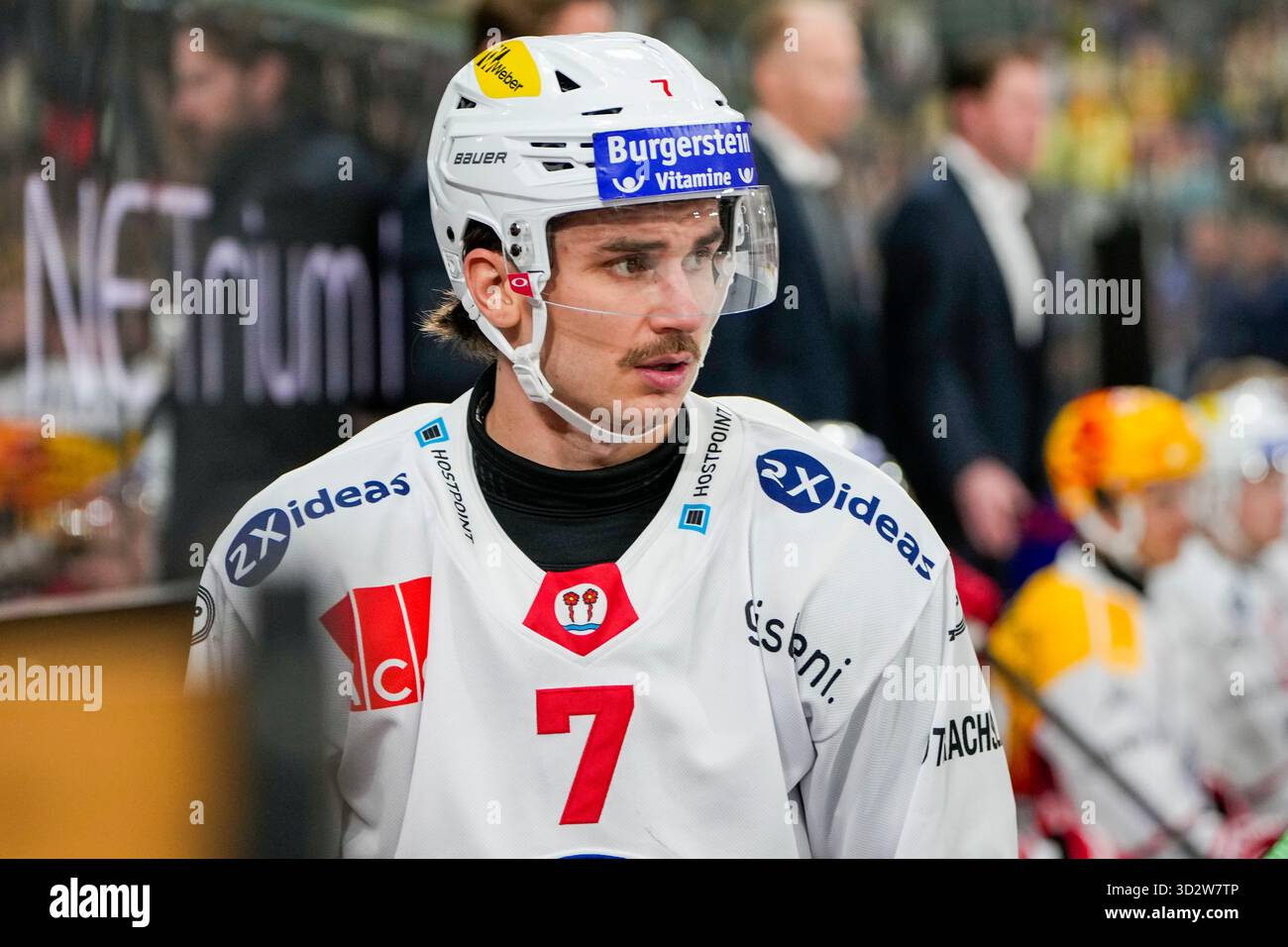 DAVOS, SWITZERLAND - NOVEMBER 1: Luca Capaul of Lakers during the Swiss ...