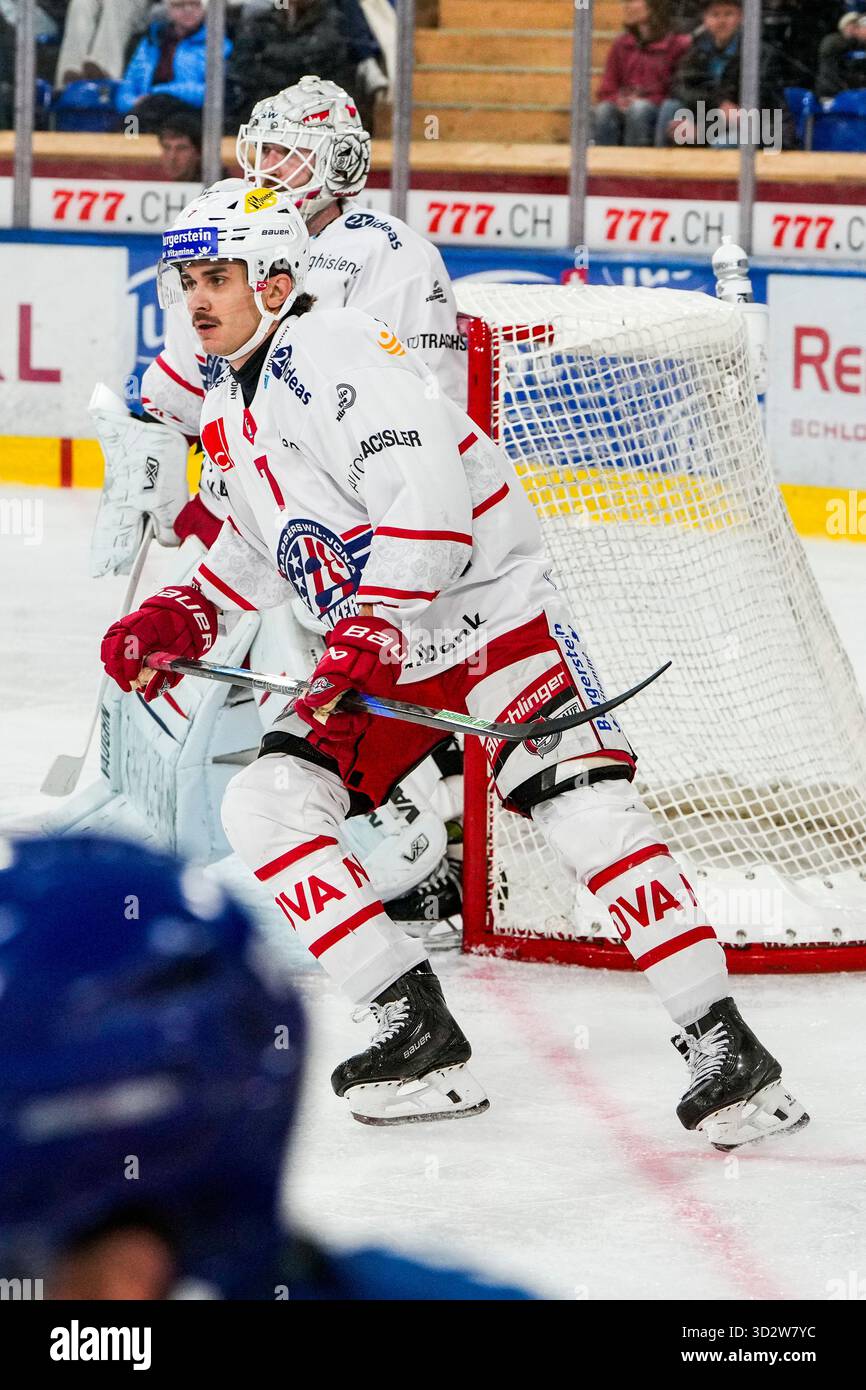 DAVOS, SWITZERLAND - NOVEMBER 1: Luca Capaul of Lakers during the Swiss ...