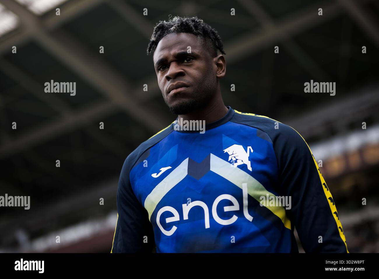 Duvan Zapata of Torino FC looks on prior to the Serie A football match ...