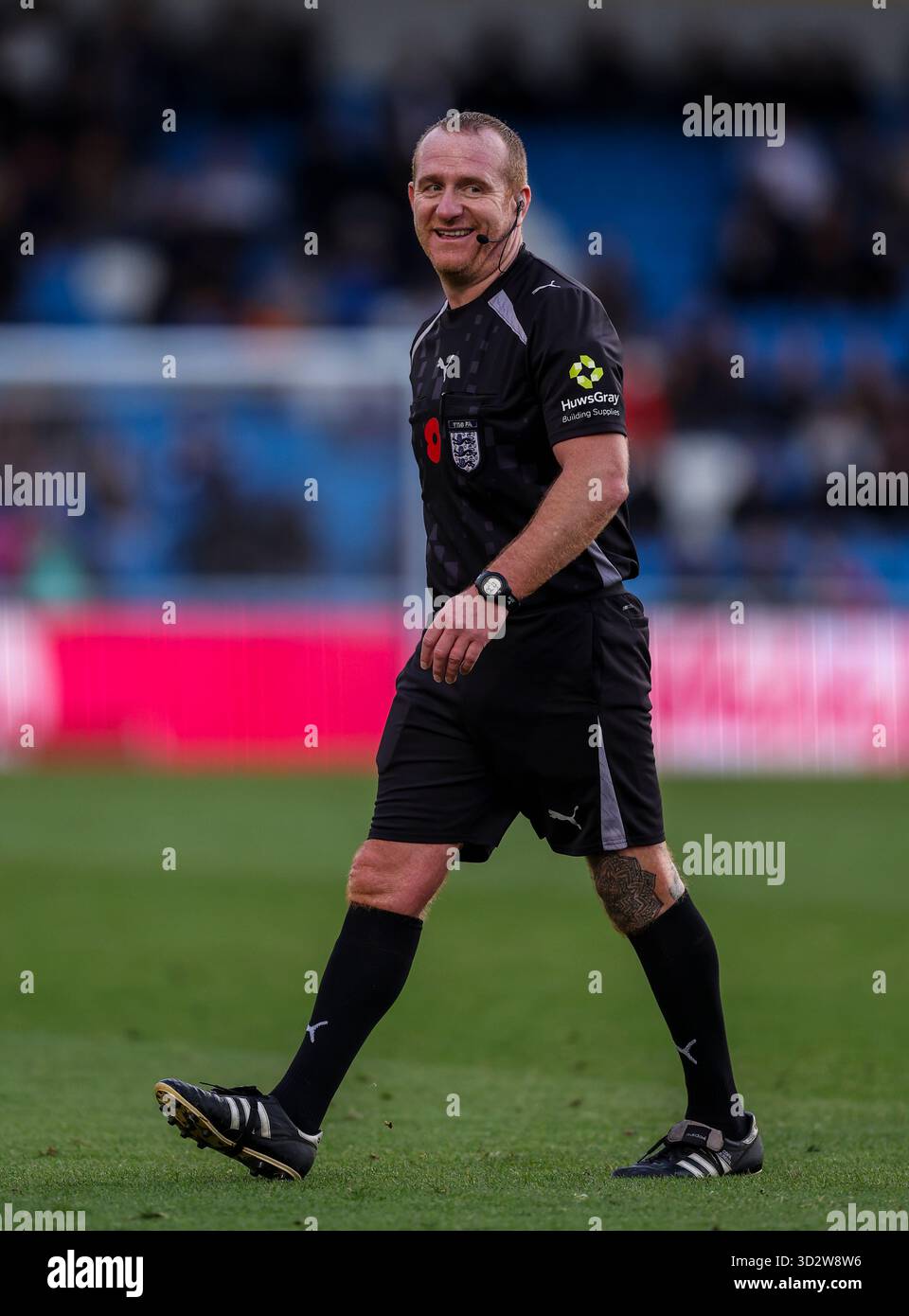 Referee Lee Swabey during the Emirates FA Cup first round match at the ...