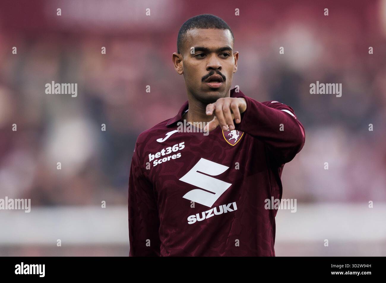 Cyril Ngonge of Torino FC gestures during the Serie A football match ...