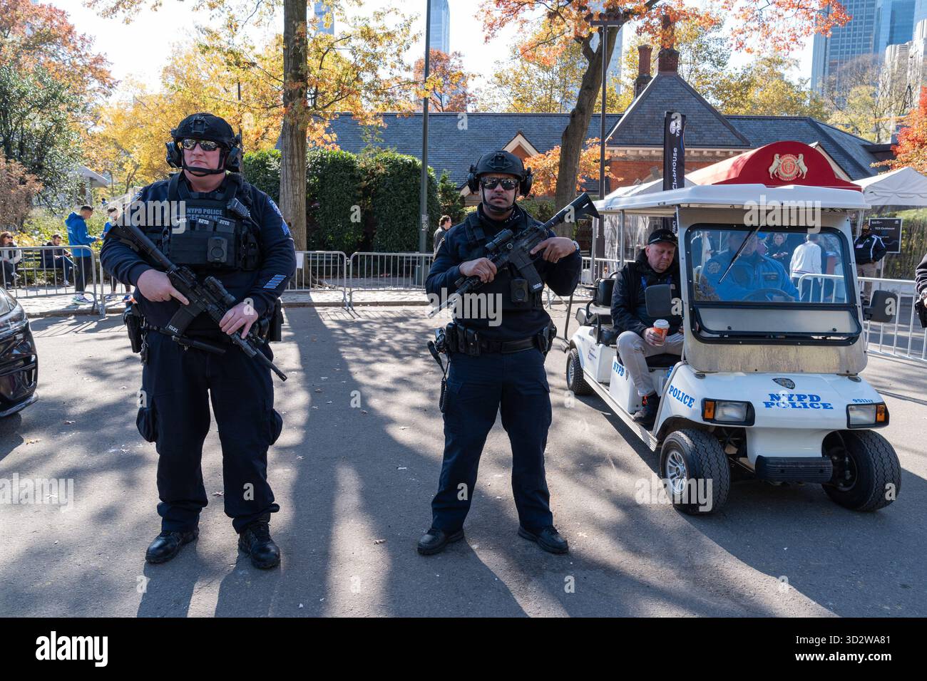 Members of NYPD counter terrorism units on guard during NYC TCS ...