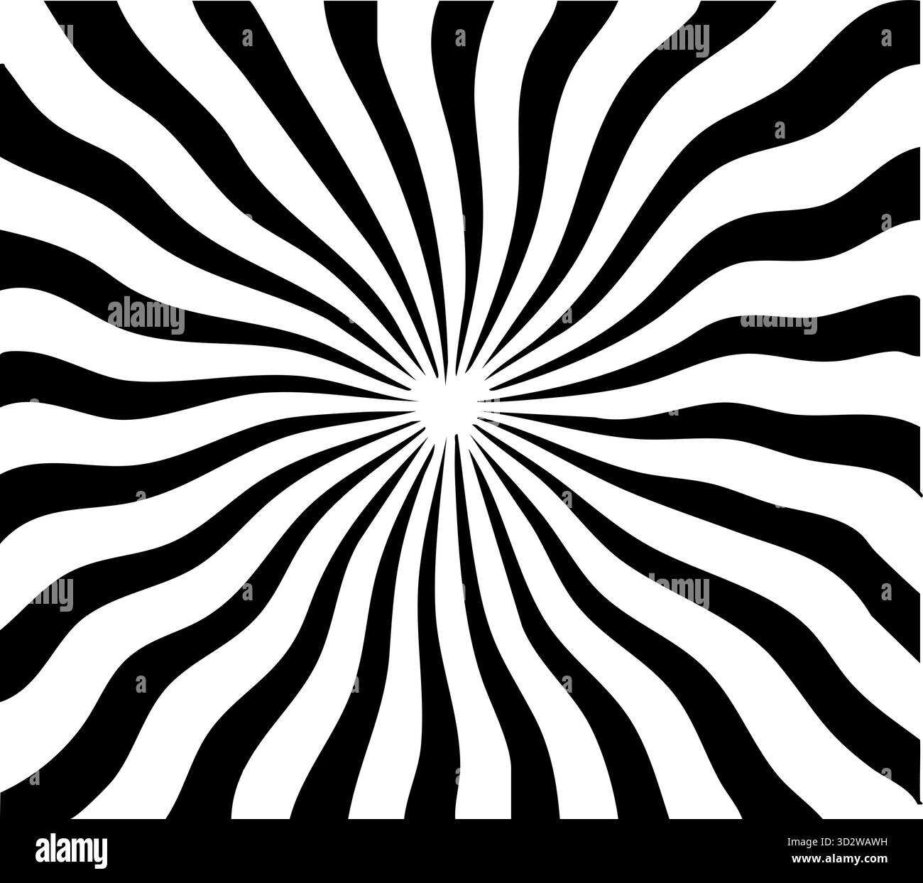 Psychedelic Swirl Spiral Abstract Pattern. Groovy Hypnotic Vector ...