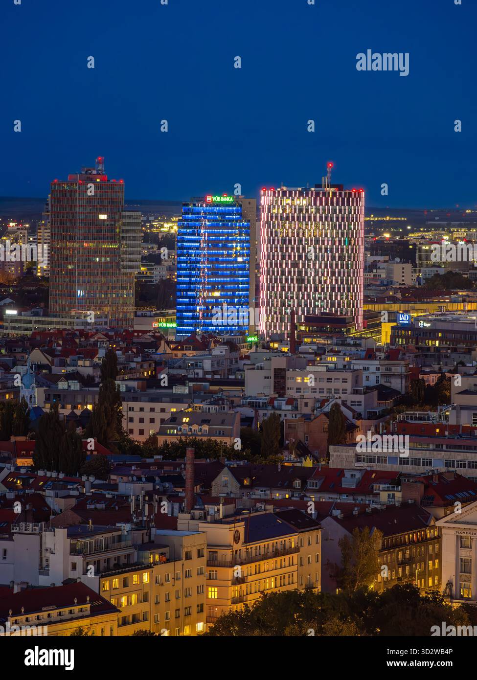 Bratislava, Slovakia - October 18, 2025: A panoramic view of a city ...