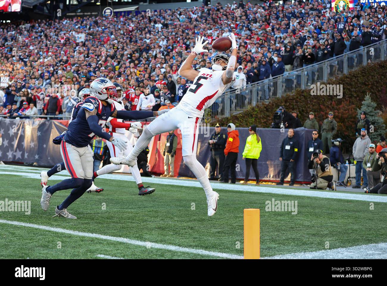 November 2, 2025; Foxborough, MA, USA; Atlanta Falcons wide receiver ...