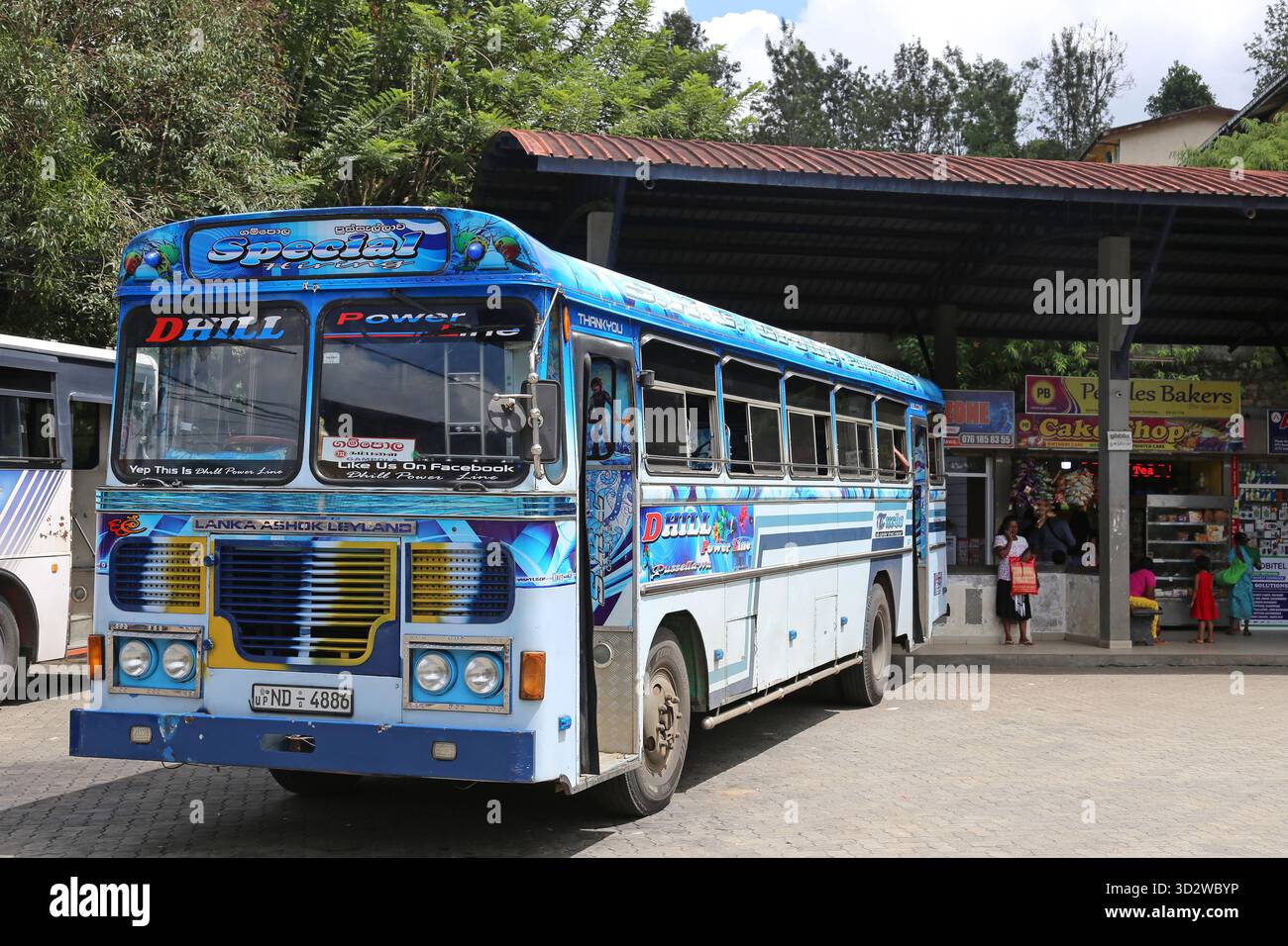 Bus Station, Pussellawa, Kandy District, Central Province, Sri Lanka ...