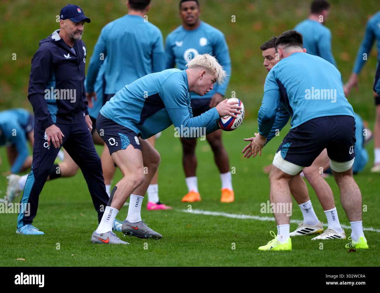England's Henry Pollock during training at the England Rugby ...