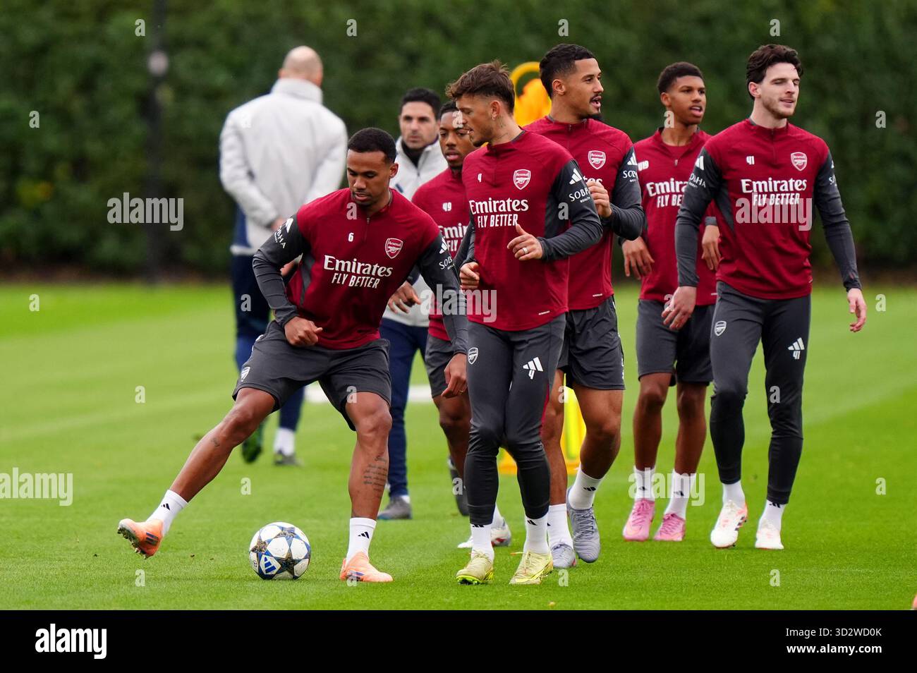 Arsenal's Gabriel during a training session at the Sobha Realty ...