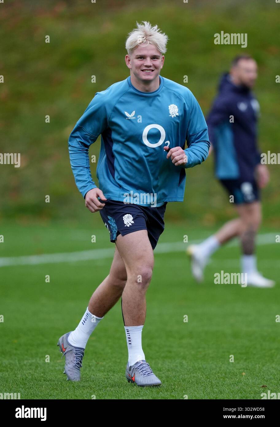 England's Henry Pollock during training at the England Rugby ...