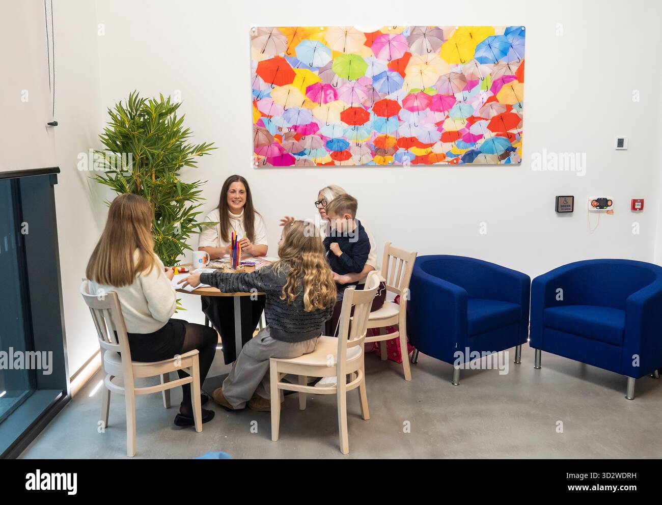 Lindsey Burrow (second left) with her children Macy Burrow (left), Maya ...