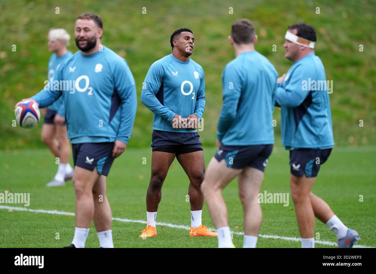 England's Immanuel Feyi-Waboso during training at the England Rugby ...