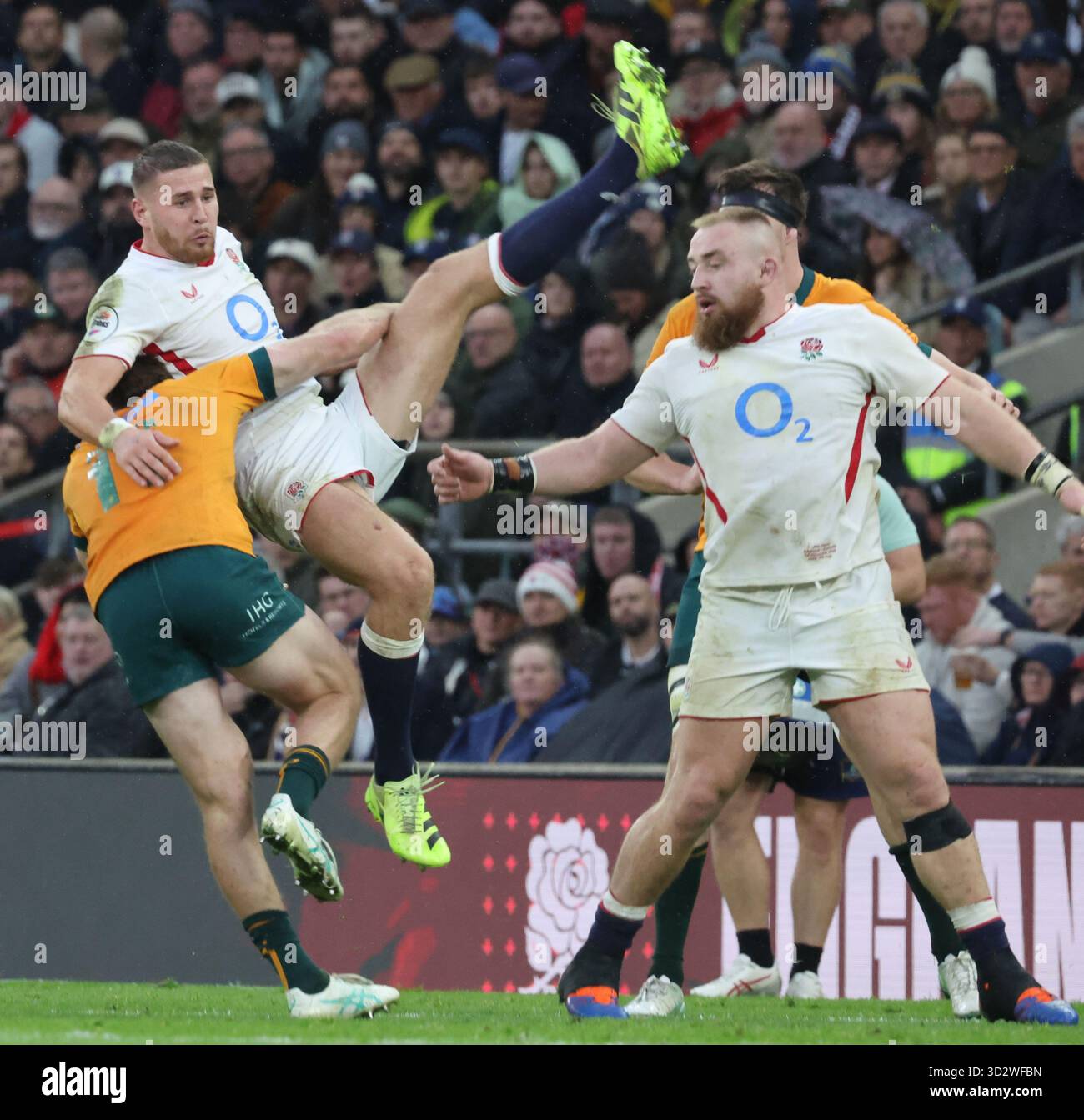 England's Tom Roebuck(Sale Sharks) and England's Joe Heyes(Leicester ...