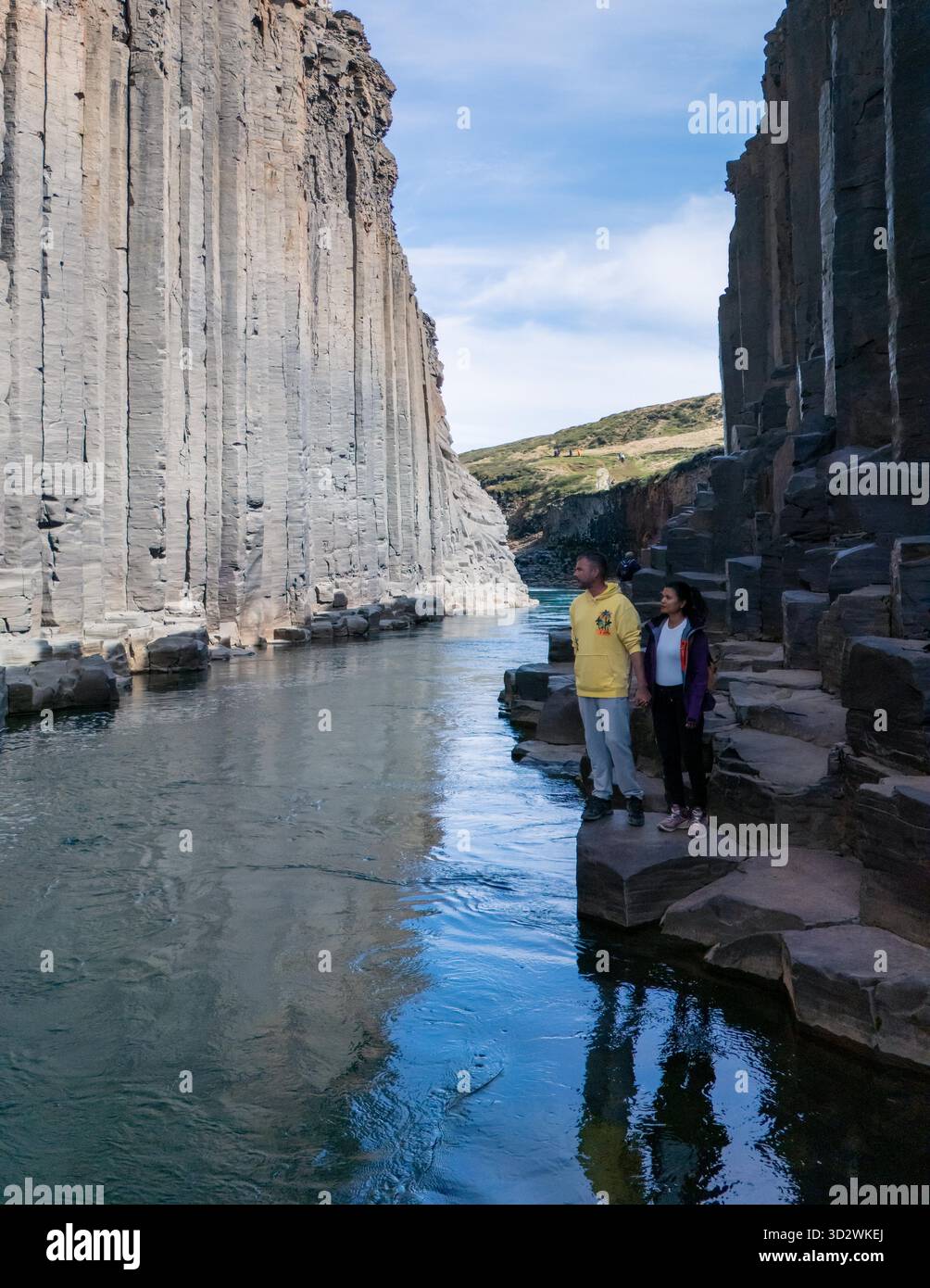 Breathtaking views of Studlagil Canyon in Iceland showcase towering ...