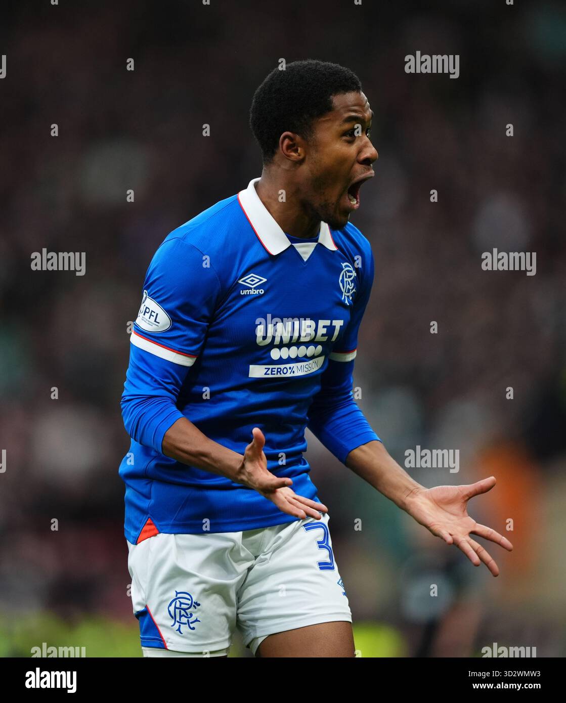 Rangers' Jayden Meghoma during the Premier Sports Cup Semi-final match ...