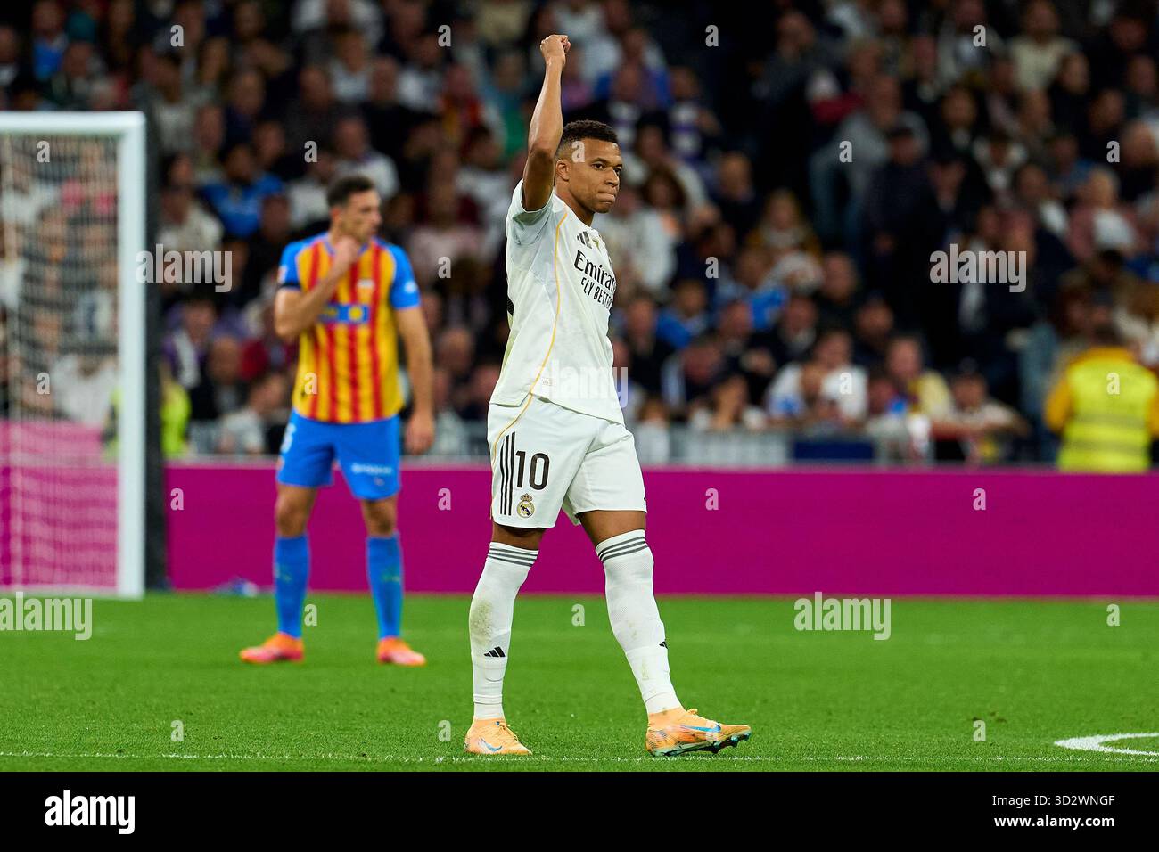 Kylian Mbappe of Real Madrid CF celebrates his goal during the LALIGA ...