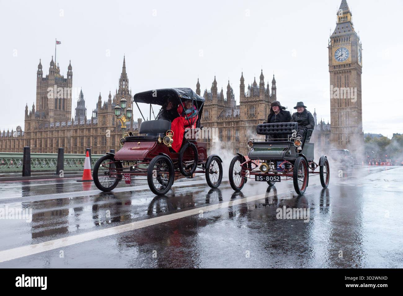 1903 Stanley steam cars, historic cars taking part in the 2025 London ...