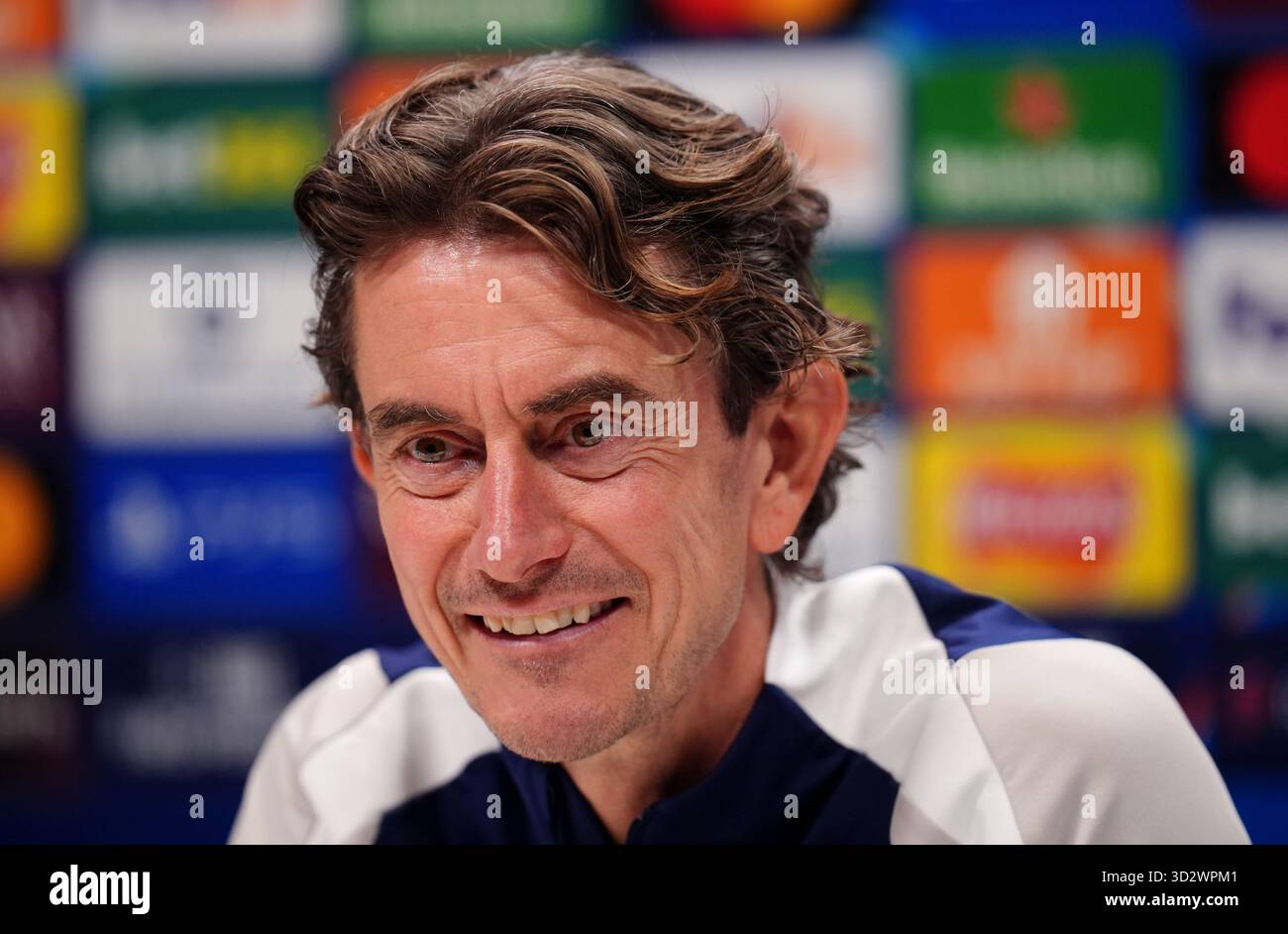 Tottenham Hotspur manager Thomas Frank during a press conference at the ...