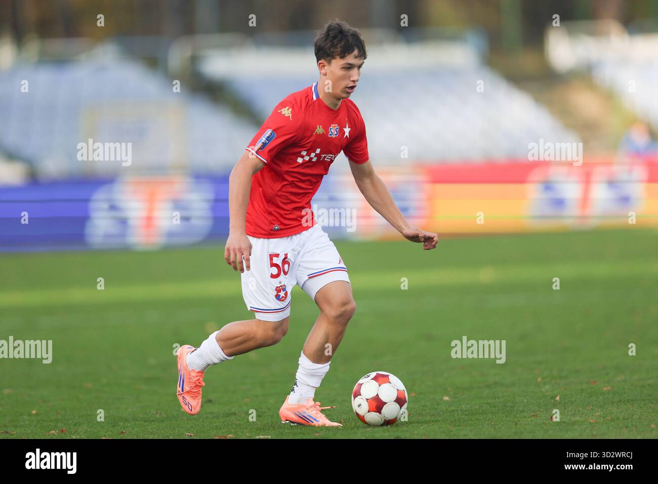 Filip Baniowski of Wsla Krakow seen in action during STS Polish Cup ...