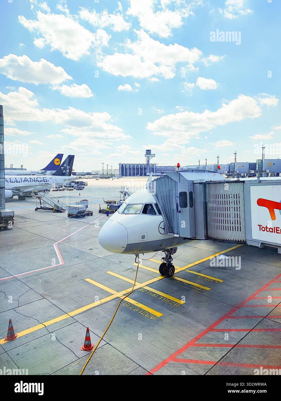 Frankfurt am Main, Germany - 2025-05-30 - Aircraft at gate with ...